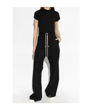 Rick Owens Temple Cropped T-shirt - Black