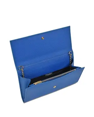 Dolce & Gabbana Logo Detail Chain Strap Clutch - Blue