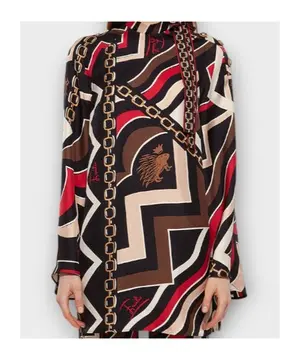 Emilio Pucci Printed Detail Long Sleeve Dress