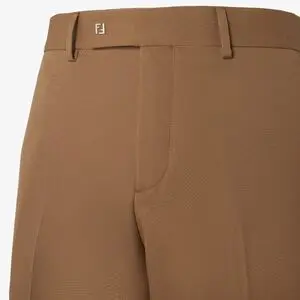 Fendi Straight-leg Tailored Cigarette Trousers - Brown