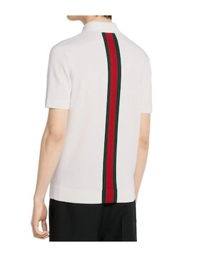 Gucci Knit Wool Polo Shirt With Web