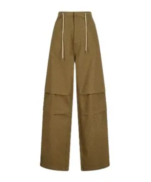 DARKPARK Workwear Wide-leg Pants With Drawstring