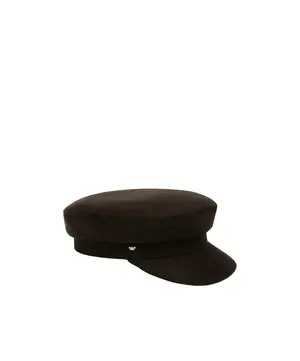 Max Mara Cloth Sailor Cap With Butterfly Embellishment - Black