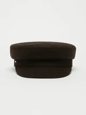 Max Mara Cloth Sailor Cap With Butterfly Embellishment