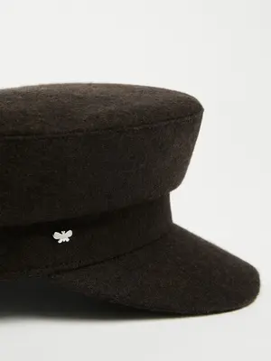Max Mara Cloth Sailor Cap With Butterfly Embellishment