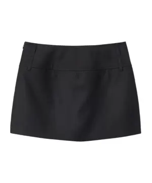 DUNST Belt Loop Midi Skirt - Black