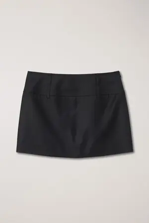 DUNST Belt Loop Midi Skirt - Black