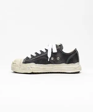 Mihara Yasuhiro Hank Og Sole Shrink Leather Sneakers - Black