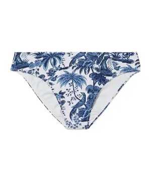 Staud Printed Bikini Bottoms - Blue