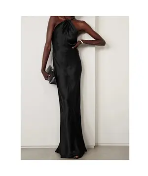 NILI LOTAN Larissa Halter Neck Maxi Dress
