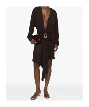 Christopher Esber Stone Pin Scarf Mini Dress - No
