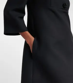 Valentino Garavani Crepe Couture Minidress With Button Placket