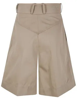 PATOU Tailored Cotton Twill Bermuda Shorts - Sand