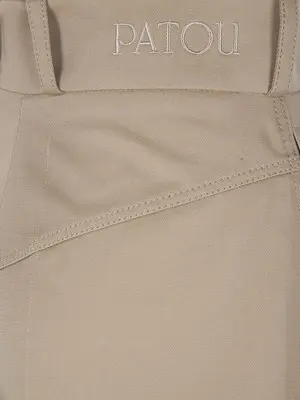 PATOU Tailored Cotton Twill Bermuda Shorts - Sand
