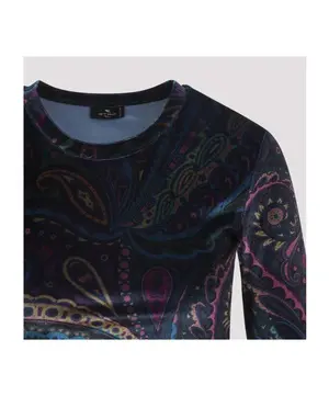 Etro Paisley Printed Jersey Top