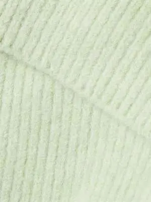Rick Owens Draped Rib Knitted Turtleneck Sweater - Light Green