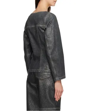 GANNI Fitted Waist Denim Jacket