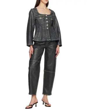 GANNI Fitted Waist Denim Jacket