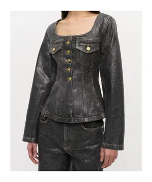 GANNI Fitted Waist Denim Jacket
