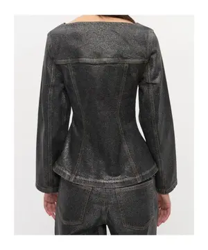 GANNI Fitted Waist Denim Jacket