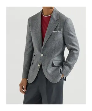 Brunello Cucinelli Single-breasted Blazer - Medium Gray