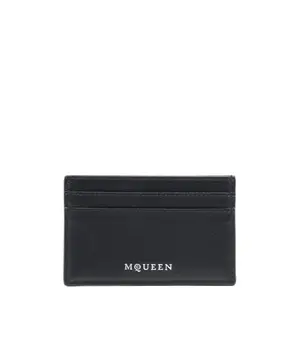 Alexander McQueen Skull Printed Card Holder - Black