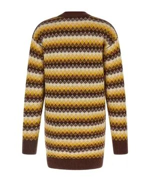 Auralee Cashmere Jacquard Knit Cardigan - Multicolor