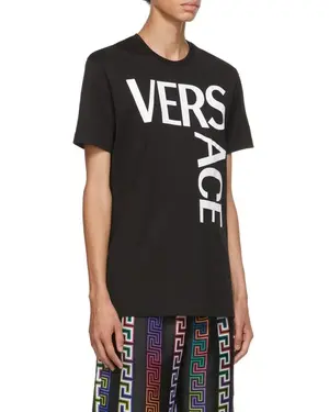 Versace Logo Printed Crewneck T-shirt