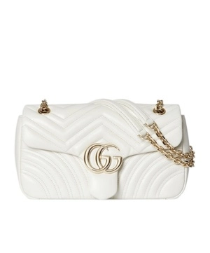 Gucci Gg Marmont Medium Shoulder Bag - White