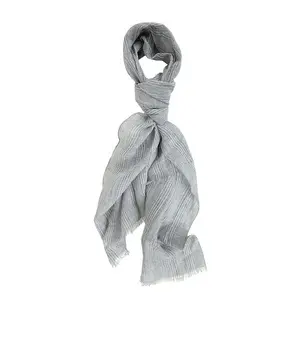 Brunello Cucinelli Fringed Scarf - Gray