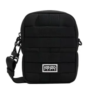 Kenzo Logo Detailed Shoulder Bag - Black