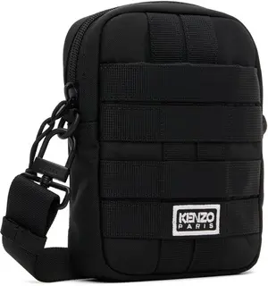 Kenzo Logo Detailed Shoulder Bag - Black