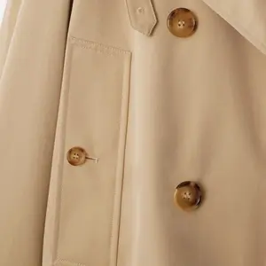 Burberry Cropped Gabardine Trench Jacket