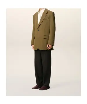 AMI Paris Single-breasted Wool Jacket - Bronze