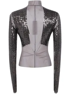 Rick Owens Sequined Zipped Top