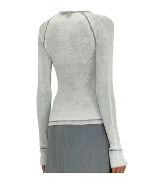 DIESEL® Ribbed Knit Sweater With Zip Detail And Thumbholes