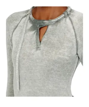 DIESEL® Ribbed Knit Sweater With Zip Detail And Thumbholes