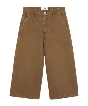 AMI Paris Wide Leg Bermuda Pants