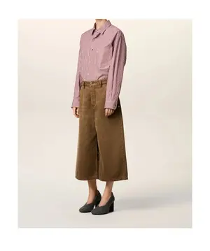 AMI Paris Wide Leg Bermuda Pants