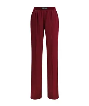 TOM FORD Stretch Satin Pajama Pants - Red
