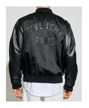 Givenchy Zip-up Bomber Jacket With Logo - Black
