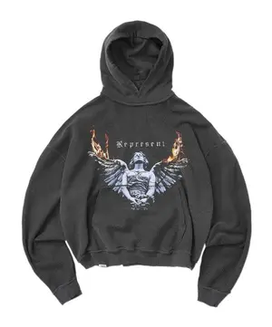 REPRESENT Living Legacy Graphic Hoodie - Black