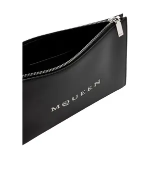 Alexander McQueen Logo Printed Zipped Pouch