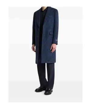 Etro Wool And Cashmere Jacquard Coat
