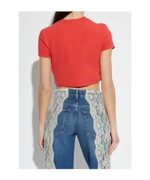 Dolce & Gabbana Cropped Graphic Print T-shirt