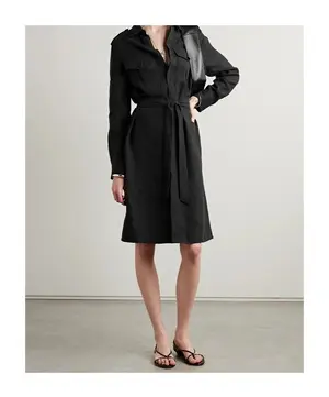 NILI LOTAN Marcia Midi Shirt Dress With Belt