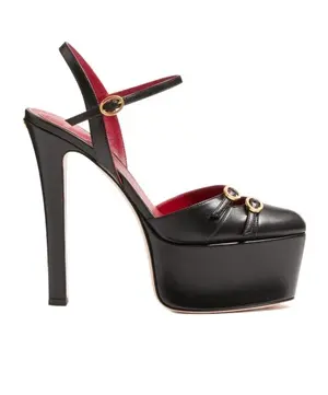 Valentino Garavani Kidskin Platform Pumps With Vlogo Detail - Black