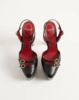 Valentino Garavani Kidskin Platform Pumps With Vlogo Detail - Black