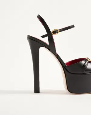 Valentino Garavani Kidskin Platform Pumps With Vlogo Detail - Black