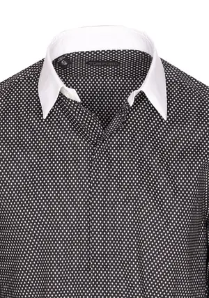 TOM FORD Diamond-pattern Cotton Shirt - Black